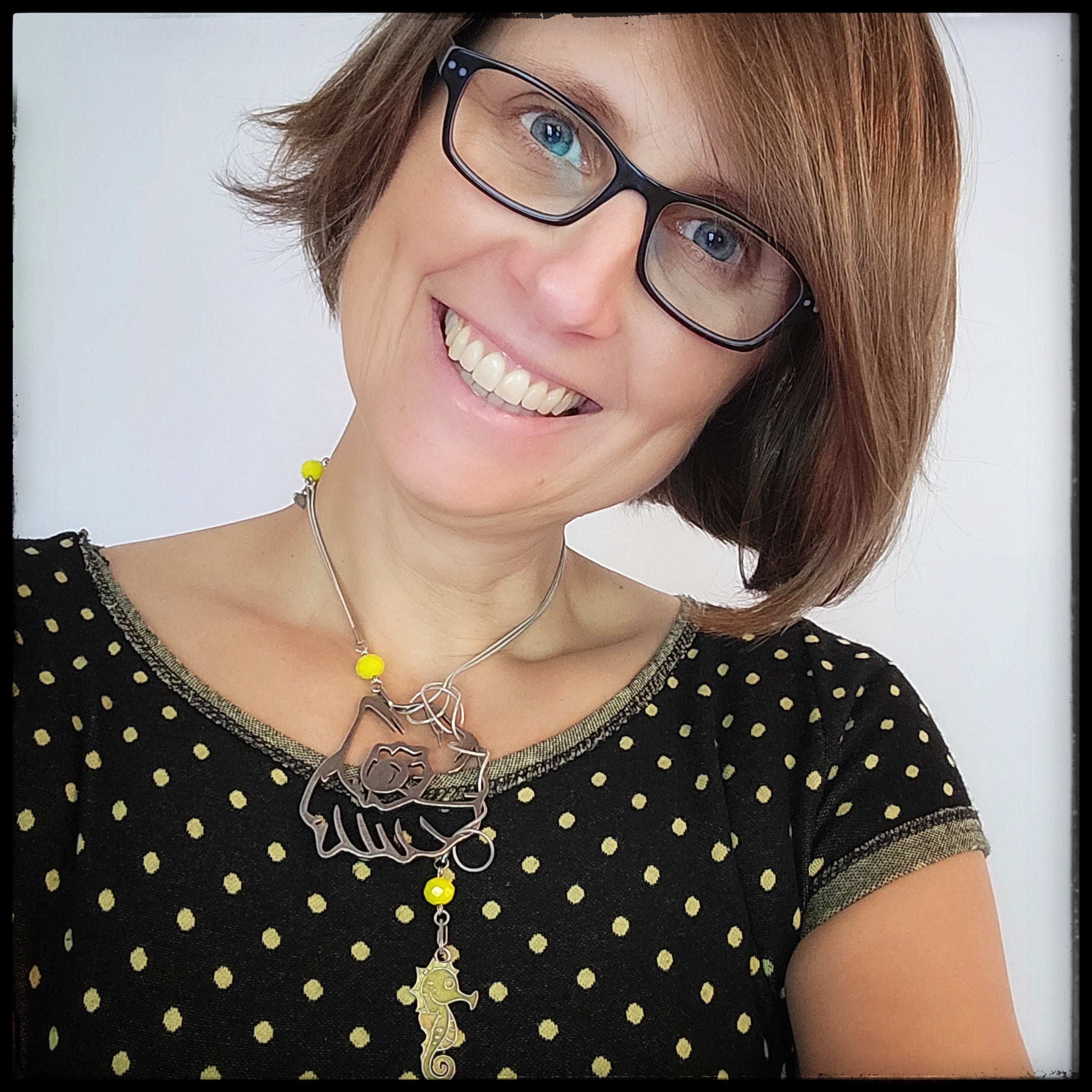 LARIAT 38po - ROND Murex le COQUILLAGE & Hippocampe – LAZO Bijoux